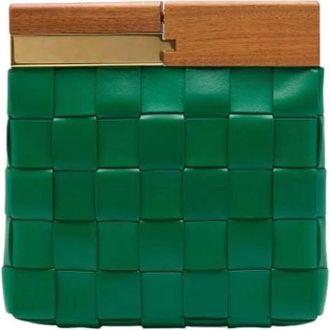 Bottega Veneta Pre-owned Snap Clutch - Femme - Pre-owned - Vert - Taille: ONE Size