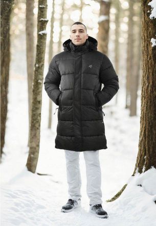 Alessandro Salvarini Winterjacke Alessandro Salvarini Herren Winter Parka gesteppt mit abnehmbarer Kapuze