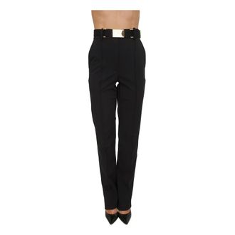Elisabetta Franchi Schlank geschnittene Hose - - Trousers - Damen - Schwarzk - M