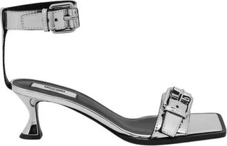 Moschino Femme, Chaussures, Gris, Taille: 35 EU Sandales effet miroir