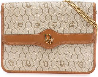 Dior Hobo Bags - Honeycomb Coated Canvas Chain Shoulder Bag - Gr. unisize - in Braun - f&uuml;r Damen