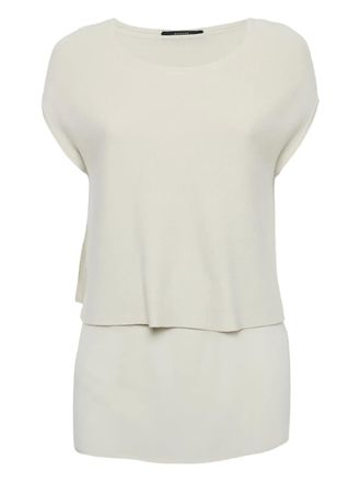 Max Mara haut à design superposé - Tons neutres