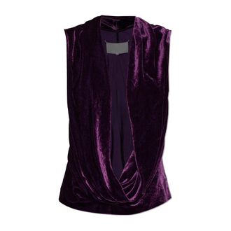 Maison Margiela Samttop - - Tops - Damen - Lila - XS
