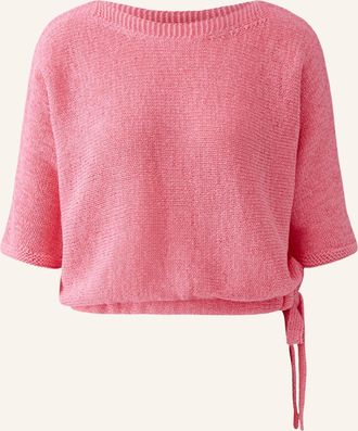 Oui Strickshirt Mit 3/4-Arm pink