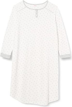 Damart Thermolactyl Manches LONGUES-64459 Chemise de Nuit, Ecru Imprime, S Femme