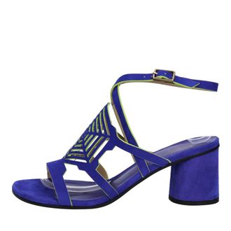 Fabi Femme, Chaussures, Bleu, Taille: 36 1/2 EU Fd7626B Suede Sandales