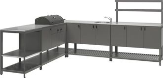 IKEA B&Aring;TSK&Auml;R Au&szlig;enk&uuml;che m Kohlegrill+Sp&uuml;leneinh