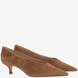 Le Monde Beryl Womens Suede Pointed-Toe Pumps Beige