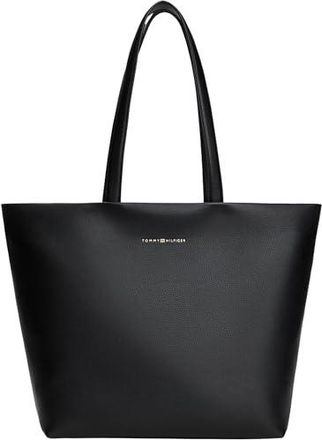 Tommy Hilfiger Th Logotape Tote Aw0aw17693, Fourre-Tout Femme, Black (Black), Taille Unique