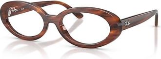Ray-Ban Rb2223v Optics Havana Gestreift Fassung Klar Glas Polarisiert 52-19