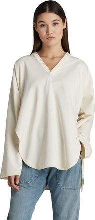 G-Star RAW Damen Flower Photo Graphic Loose Sweatshirt, Weiß (Papyrus D21651-D136-D113), M