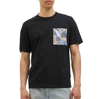 Jack & Jones Jortavira AOP T-Shirt &agrave; Manches Courtes et col Rond pour Homme, Noir, XXL