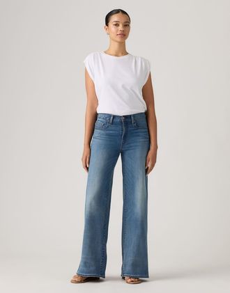 Levi's 728 - Jeans mit weitem Bein und hohem Bund in Blau