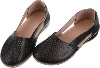 Yarnow Sandales Compens&eacute;es Femme &agrave; Talon Bas Bout Ferm&eacute; Design Ajour&eacute; Respirant Confortables et Durables Chaussures &eacute;t&eacute; Polyvalentes