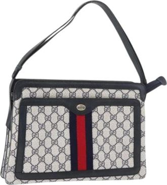 Gucci Pre-owned Vintage GG Schultertasche - - Pre-owned - Damen - Blau - ONE SIZE