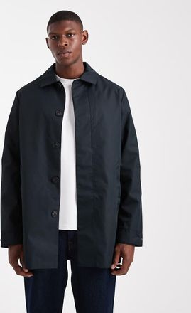 Threadbare Kurzer Trenchcoat in Marineblau mit Knopfleiste