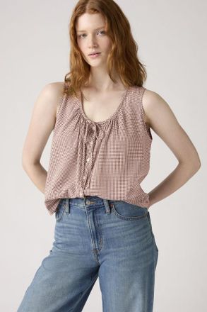 Levi's Blouse Luella - Femme - Marron / Hedi Micro Gingham Chocolate Truffle Seersucker - XS