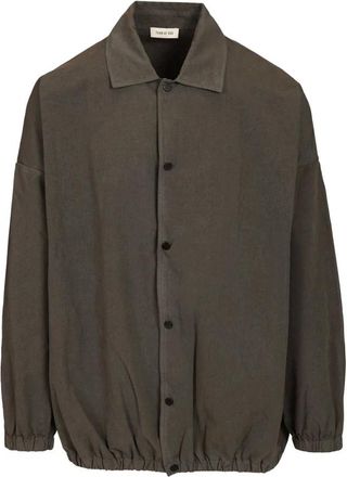 Fear of God Homme, Vestes, Gris, Taille: S Coupe-vent en coton teint en pi&egrave;ce
