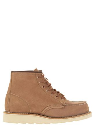 Red Wing Shoes Stiefel - Classic Moc - Suede Ankle Boot - Gr. 6_5 - in Braun - f&uuml;r Damen