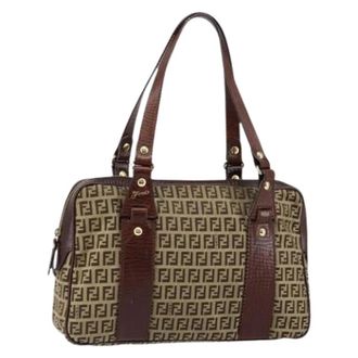 Fendi Sac &agrave; main en toile Pre-owned - Femme - Pre-owned - Brun - Taille: ONE Size