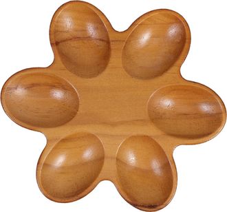 Cabilock Holz-hühnerei-Halter, Rustikales Holz-tablett Für 6 Eier, Halter Für Frische Eier, Deviled Eggs-Teller, Arbeitsplatte, Eierplatte Für Küche, Kühlschra