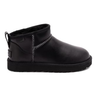 UGG Classic Ultra Mini Leather Regenerate Stiefel Black - - Shoes - Damen - Schwarzk - 38 EU