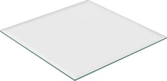 Relaxdays Plaque en verre de sécurité trempé, pour table et cheminée, carrée, 80x80 cm, 8 mm dépaisseur, transparente - Relaxdays