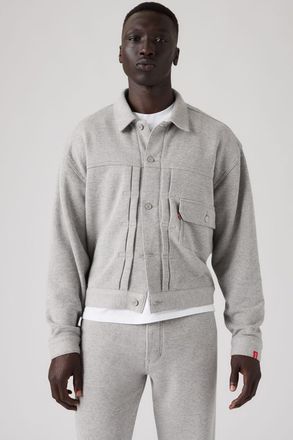 Levi's x Beams x Loopwheeler Super Wide Type I Jacke f&uuml;r Herren - Herren - Grau / Grau
