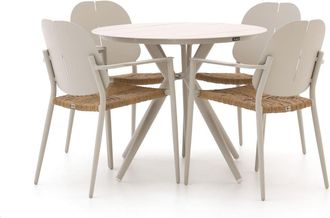 Manifesto Furniture Manifesto Talvullia/Sora &oslash; 90 cm Gartenm&ouml;bel-Set 5-teilig stapelbar