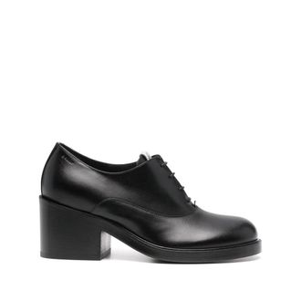 Bally Schwarze Leder Schn&uuml;rschuhe mit Blockabsatz - - Shoes - Damen - Schwarzk - 37 EU