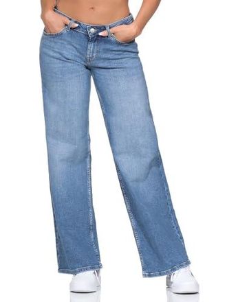 Only Onljudy-O LW Wide Leg DNM Tai712 Noos, Moyenne Bleu Denim, M Femme, Moyen Bleu Denim, M