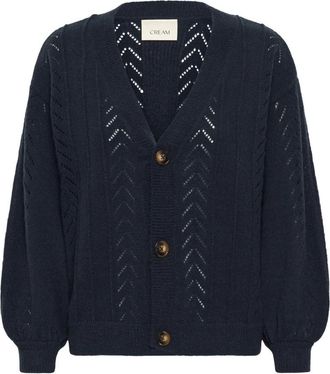 Cream Femme, Pulls, Bleu, Taille: 38/40 FR CRHoliday Knit Cardigan