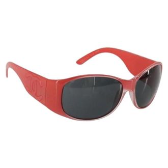 Chanel Pre-owned Vintage Sonnenbrille - - Pre-owned - Damen - Rot - ONE SIZE