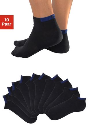 H.I.S Sneakersocken H.I.S, Herren, Gr. 35-38, schwarz, Baumwolle, Elasthan, Polyamid, unifarben, elastisch, Socken Sneakersocken, mit verst&auml;rkten Belastungs