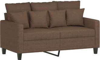 vidaXL 2-Sitzer-Sofa Braun 120 cm Stoff vidaXL