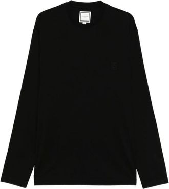Wooyoungmi Wooyoungmi, Homme, Tops, Noir, Taille: 2XL T-shirt &agrave; manches longues avec logo imprim&eacute;
