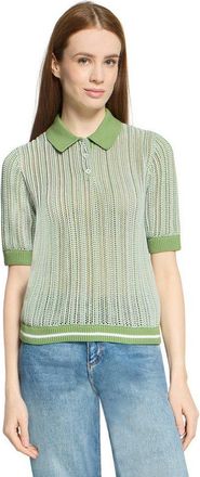 Cartoon Kurzarmshirt Damen mit Kragen (1-tlg)