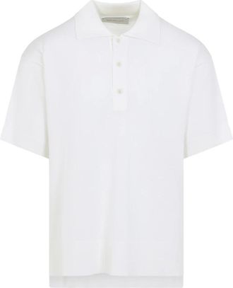 Ami Homme, Tops, Blanc, Taille: L Polo Laine et Soie