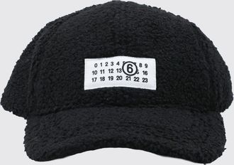 Maison Margiela Casquette de baseball en shearling avec logo num&eacute;rique