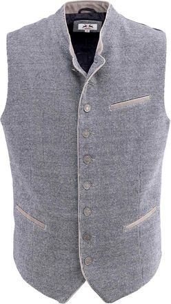 Maddox Trachten Weste Kellersee Baumwolle | Grau 50