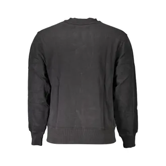 Calvin Klein Logo-Embroidered Cotton Sweatshirt - Black