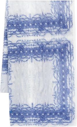 Philosophy di Lorenzo Serafini Femme, Accessoires, Bleu, Taille: ONE Size Tulle Scarf