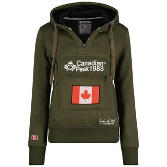 Canadian Peak Gyrelle_Lady - Womens Zip Hoodie Pockets - Sweatshirt Sweater Long Sleeve Warm Hoodie Jacket - Womens Spring Summer Autumn Winter Season (Khaki XXL)