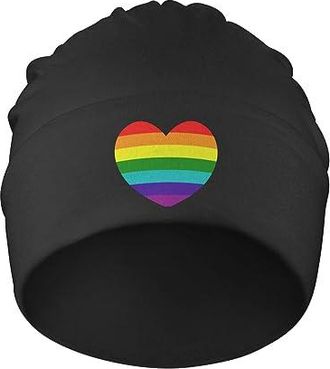 Generic Unisexe Hiver Chapeaux Fiert&eacute; Arc-en-Ciel LGBTQ Gay Progr&egrave;s Bisexuel Bonnets De Ski Chaud Bonnets Tricot&eacute; Doux Bonnet dhiver pour Ski Patinage Hiver