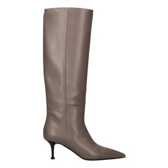 Premiata Botte en cuir nappa taupe - Femme - Chaussures - Brun - Taille: 37 EU