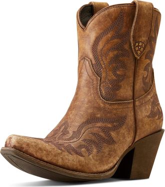 Ariat Womens Chandler X Toe Western Boots in Naturally Distressed Brown, B Medium Width, Size 37.5, by Ariat