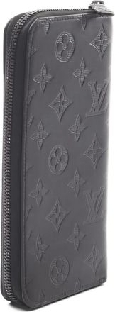 Louis Vuitton 2020 Monogram Shadow Zippy Portemonnaie - Schwarz
