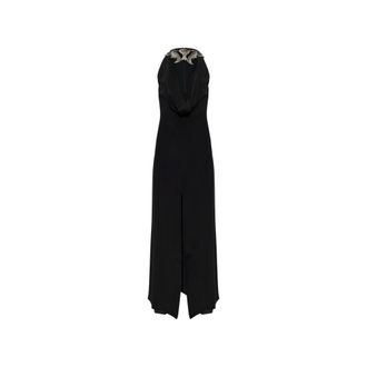 Versace Seidenkleid mit schimmernden Verzierungen - - Dresses - Damen - Schwarzk - S