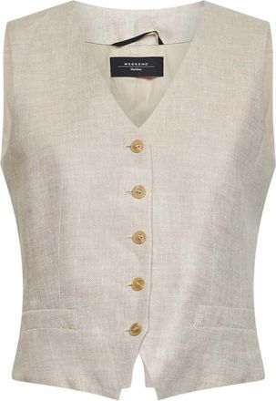 Max Mara Femme, Vestes, Beige, Taille: 40 FR Pace Waistcoat