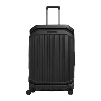 Piquadro unisex, Valises, Noir, Taille: ONE Size Valise Moyenne &agrave; Quatre Roues avec Double Ouverture